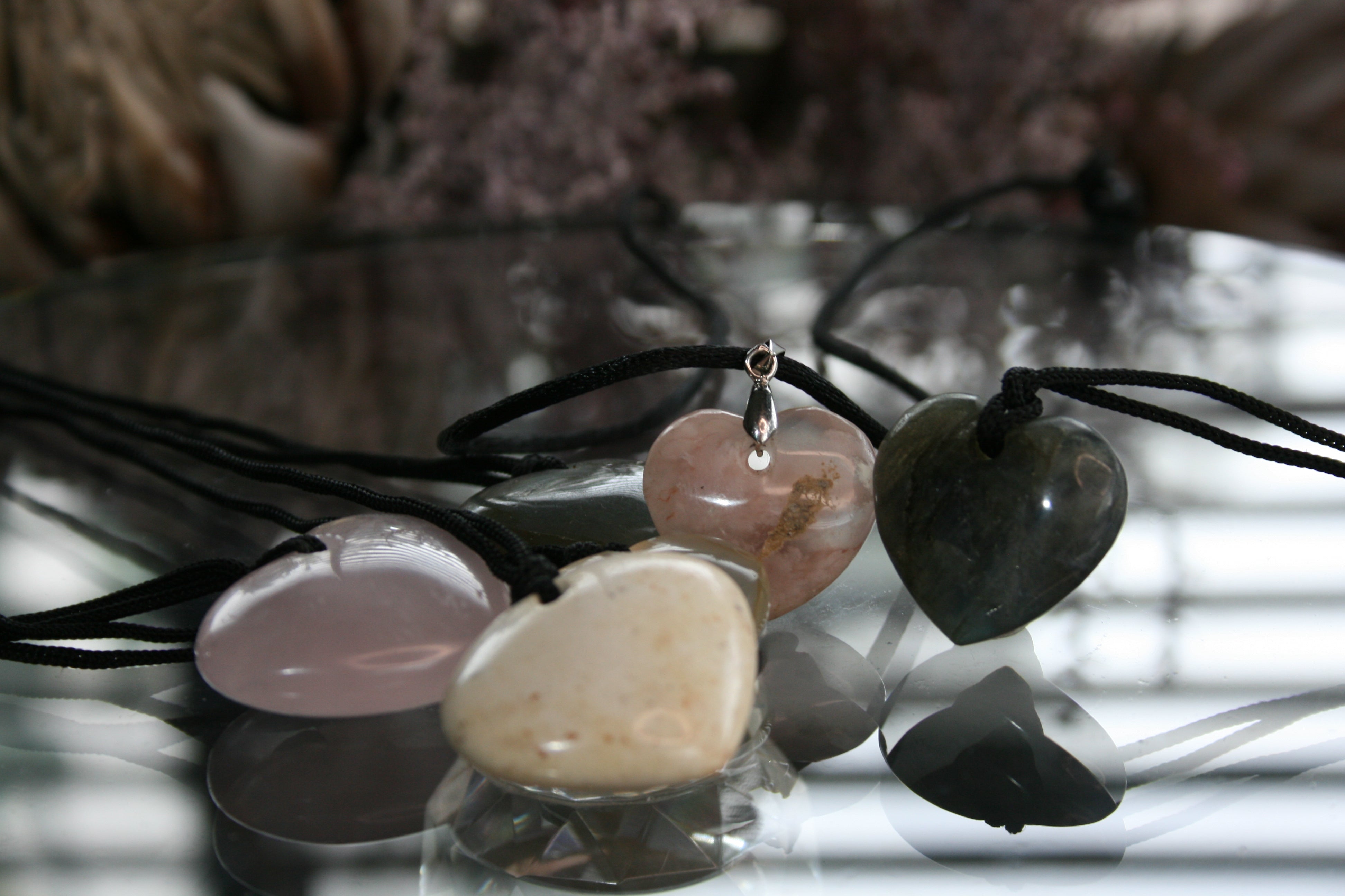 Polished Mixed Crystal Heart Necklaces – Amelia's Crystal Palace